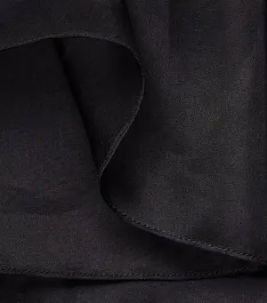Brandon Maxwell Silk Semi-sheer Brett Midi Skirt