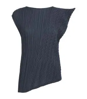 Issey Miyake Unfurling Pleats Top - Blue