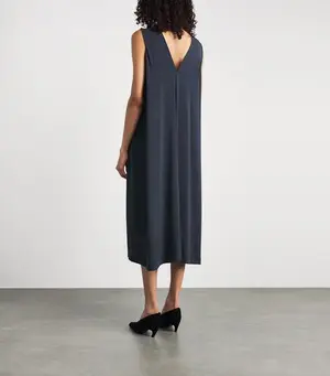 Issey Miyake Drape Jersey Sleeveless Midi Dress