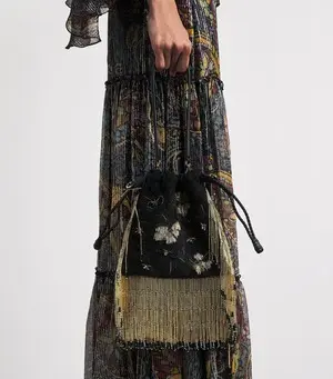 Etro Suede Fringe Kalispera Shoulder Bag