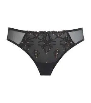 Chantelle Lace Champs Elysées Tanga Briefs - Black