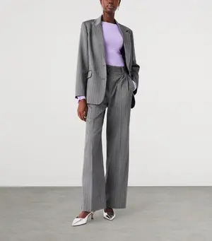 Maje Striped Rhinestone-embellished Blazer