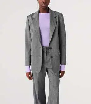 Maje Striped Rhinestone-embellished Blazer
