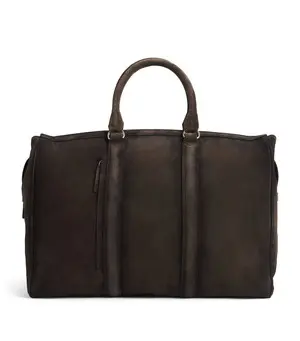Officine Creative Suede Quentin Duffle Bag - Grey