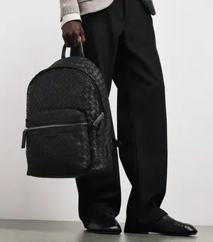 Officine Creative Leather Woven Armor Backpack