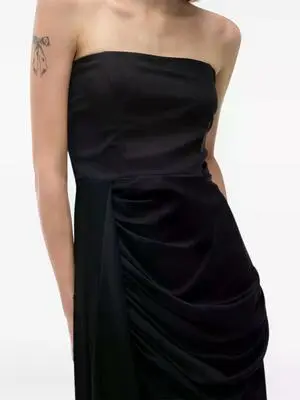 Pinko Strapless Draped Detail Dress