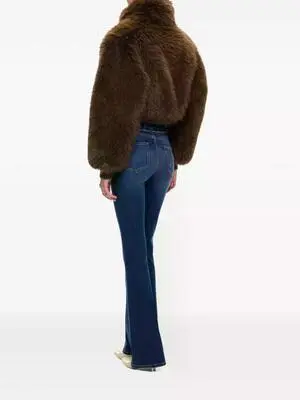 Pinko Paneled Cropped Jacket - Brown