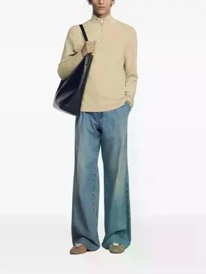 Sandro Half-zip Sweatshirt - Neutrals