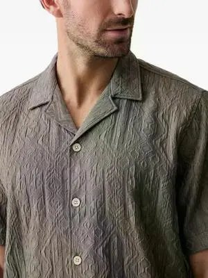 LINDBERGH Geometric-pattern Camp-collar Shirt