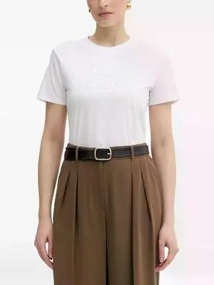 Armani Exchange Logo-embroidered Short-sleeve T-shirt - White