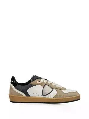 Philippe Model Logo-patch Panelled Sneakers - Neutrals