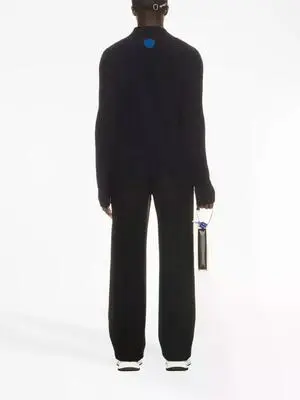 Off-White Logo-embroidered Rib-knit Jumper