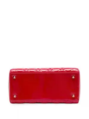 Dior Patent Cannage Lady Satchel - Red