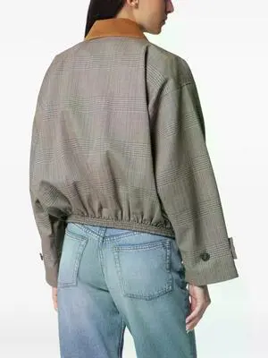 RÓHE Check-pattern Wool Bomber Jacket