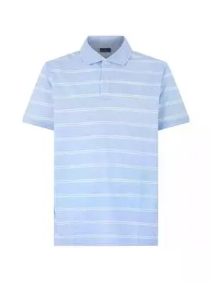 Paul & Shark Striped Cotton Polo Shirt - Blue