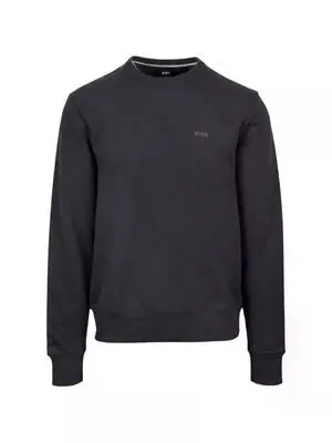 BOSS Logo-embroidered Crewneck Sweatshirt - Black