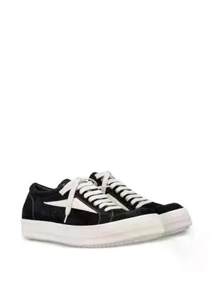 Rick Owens Suede Lace-up Sneakers - Black