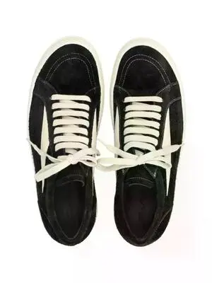 Rick Owens Suede Lace-up Sneakers - Black