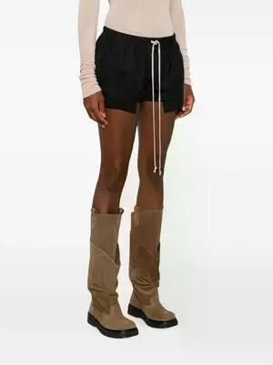 Rick Owens Tower Fog Boxers Drawstring Wool Shorts