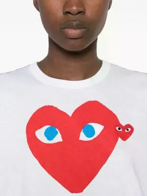 Play Comme Des Garcon Heart-print T-shirt