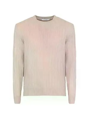 CRUCIANI Ribbed-knit Crew-neck Sweater - Neutrals
