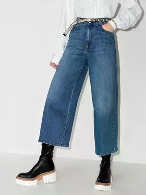 Stella McCartney Wide-leg Logo Belted Jeans