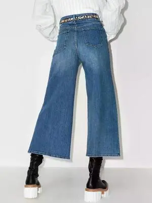 Stella McCartney Wide-leg Logo Belted Jeans