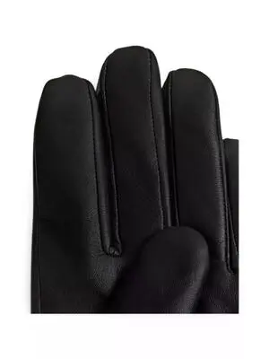 Karl Lagerfeld Logo Leather Gloves