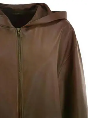 Max Mara Hooded Leather Jacket