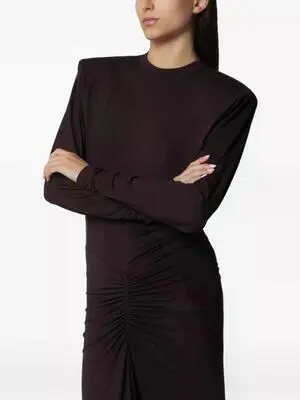 Andamane Ruched Long-sleeve Dress