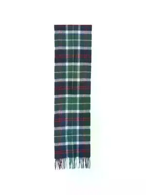 Barbour Tartan Fringed Scarf - Green