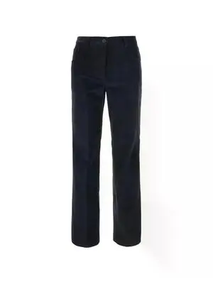 SEMICOUTURE Corduroy Straight-leg Trousers - Blue