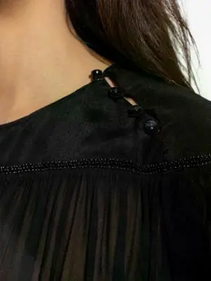Isabel Marant Étoile Nesrine Smocked Silk Maxi Dress