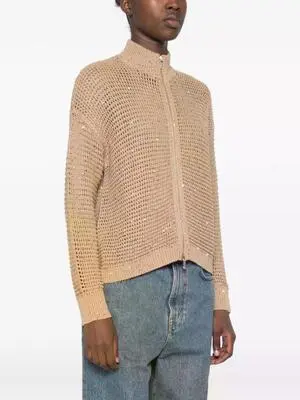 Max Mara Sequin-embellished Open-knit Cardigan