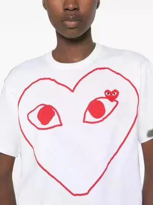 Play Comme Des Garcon Heart-print T-shirt