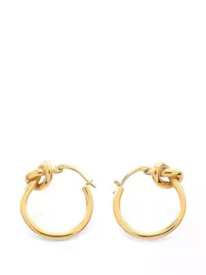 Celine 2010s Knot-detail Hoop Earrings - Gold