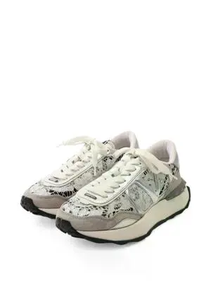 Valentino Garavani 2010s Race Runner Lace-panel Sneakers - Silver