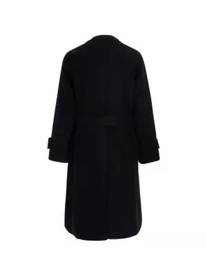 Tagliatore Double-breasted Belted Coat - Black