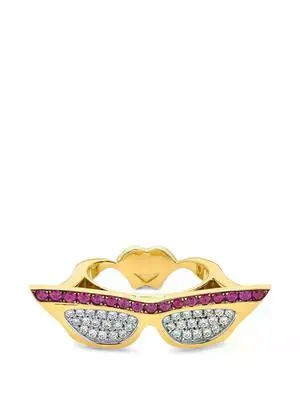 EDINA KISS Diamond And Sapphire Sunglass Ring