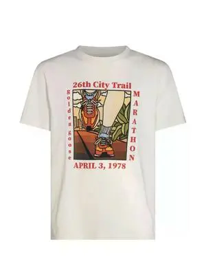 GOLDEN GOOSE Graphic-print T-shirt - Neutrals