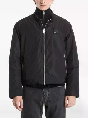 Karl Lagerfeld Logo-patch Zip-up Jacket - Black