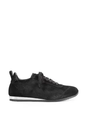 UMA WANG Calf Hair Suede Sneakers - Black