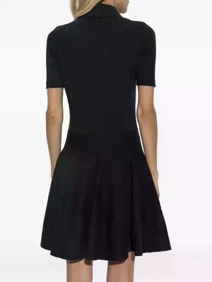 Givenchy Mini Polo Dress In Cotton And Silk - Black