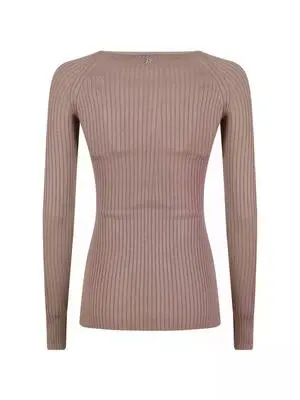 DONDUP Ribbed-knit V-neck Top