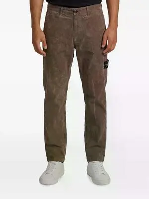 Stone Island Terra-effect Corduroy Trousers - Brown