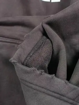 Balenciaga Logo Print Distressed Hoodie