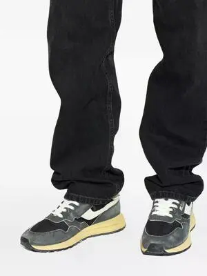 AUTRY Reelwind Low Sneakers In Nylon And Suede - Black