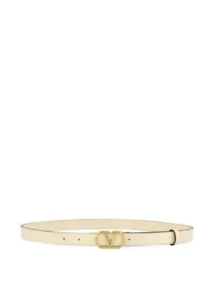 Valentino Garavani Vlogo Signature Leather Belt - Neutrals