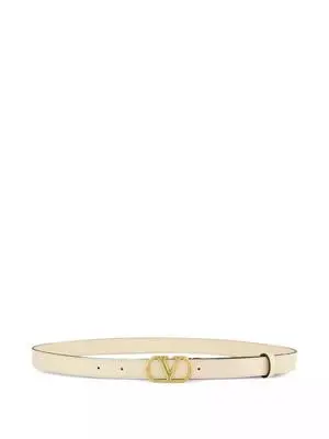 Valentino Garavani Vlogo Signature Leather Belt - Neutrals