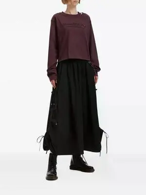 Izzue Ruched-sides Cargo Maxi Skirt